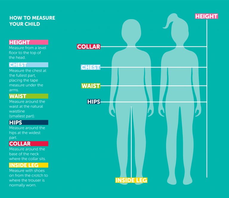 Sizing Guide - Ellis Scott Schoolwear
